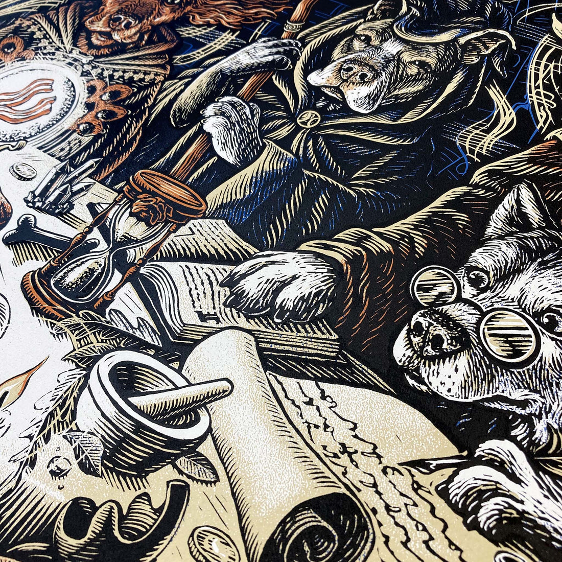 Wizard Dog Art Print | Dog Wall Art Screen Print by Dylan Goldberger ...